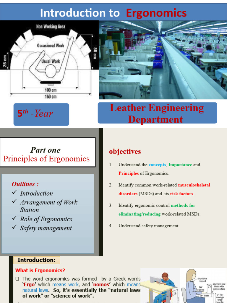 Ergonomics Part One Pdf Human Factors And Ergonomics Safety