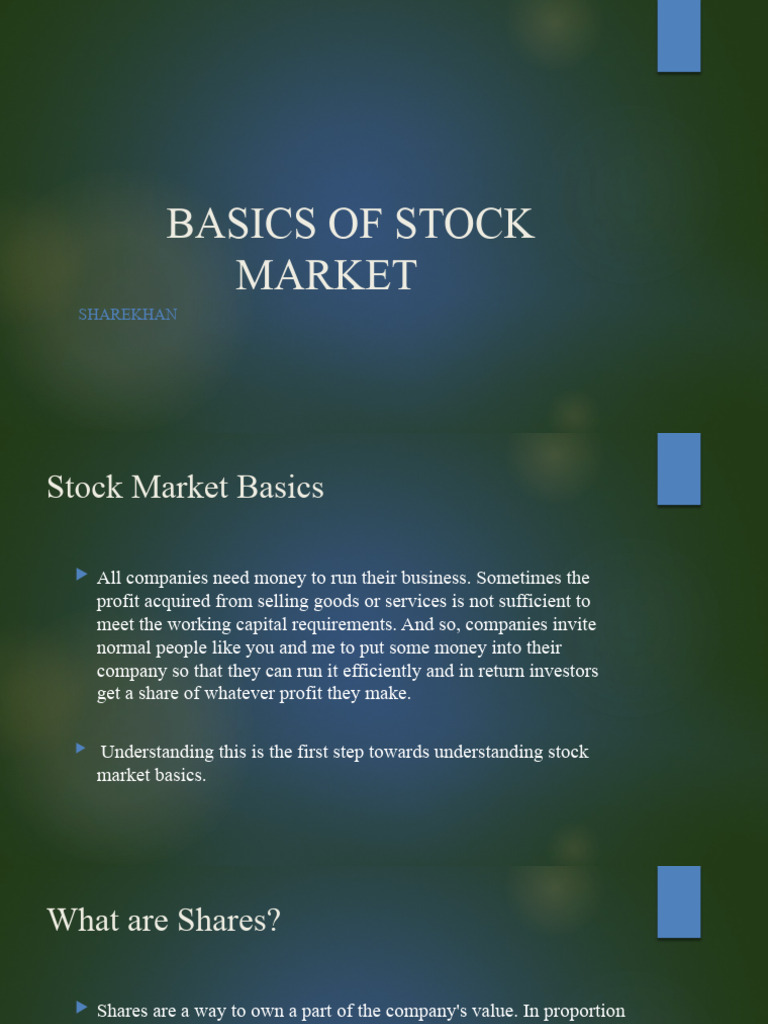 Basics of Stock Market-S1 | PDF | Financial Markets | Stocks