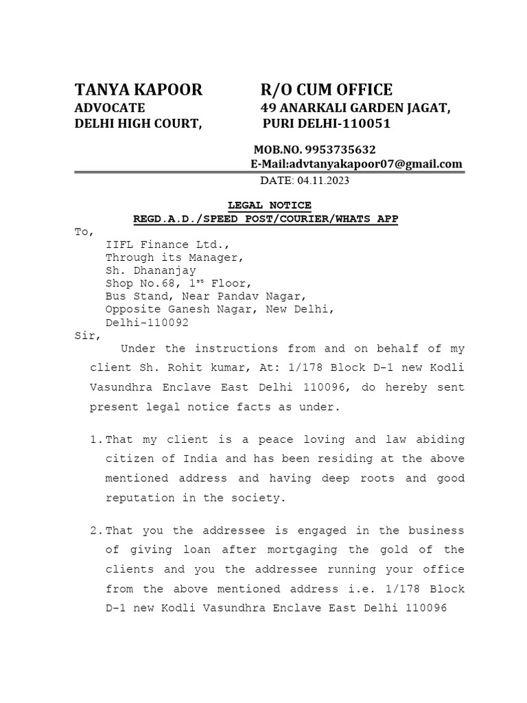Arjun Legal Notice | PDF | Crimes | Crime & Violence