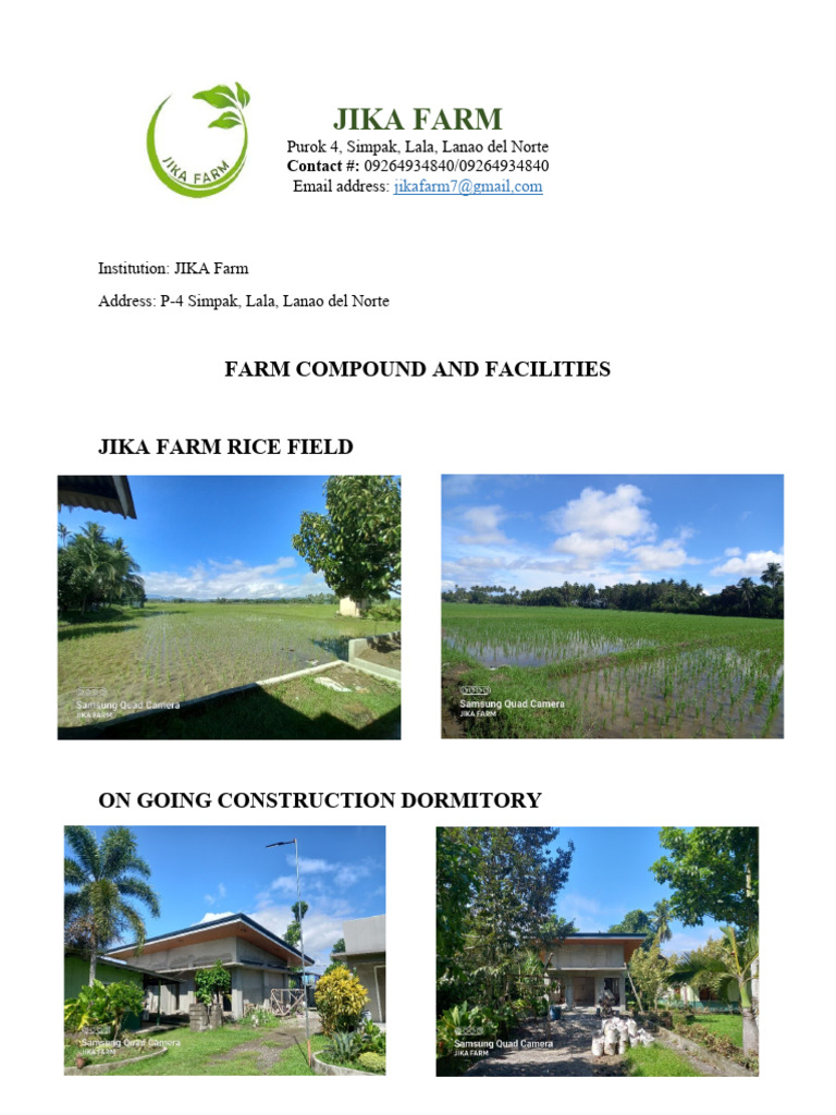 Jika Farm Compound and Facilities | PDF