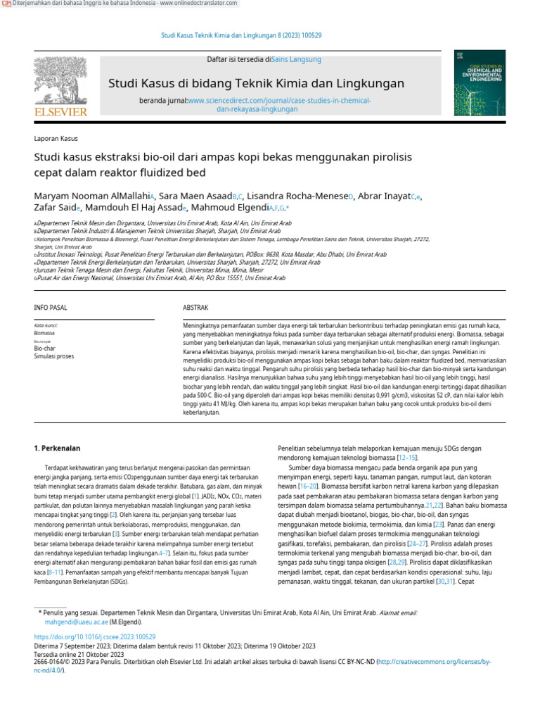 A Case Study Bio Oil Extraction - En.id | PDF