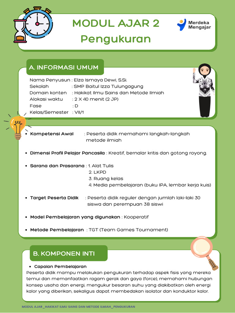 Modul Ajar Pengukuran Kurikulum Merdeka | PDF | Karier & Perkembangan | Pengembangan Diri