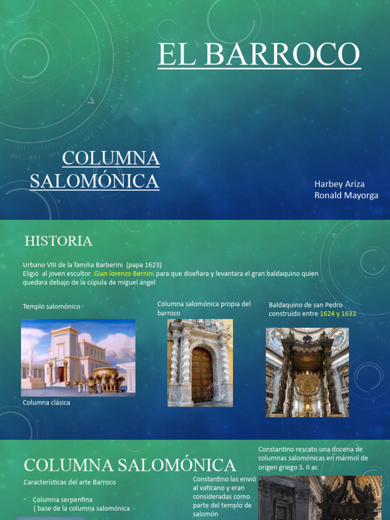 Características del Barroco y Columnas Salomónicas | PDF