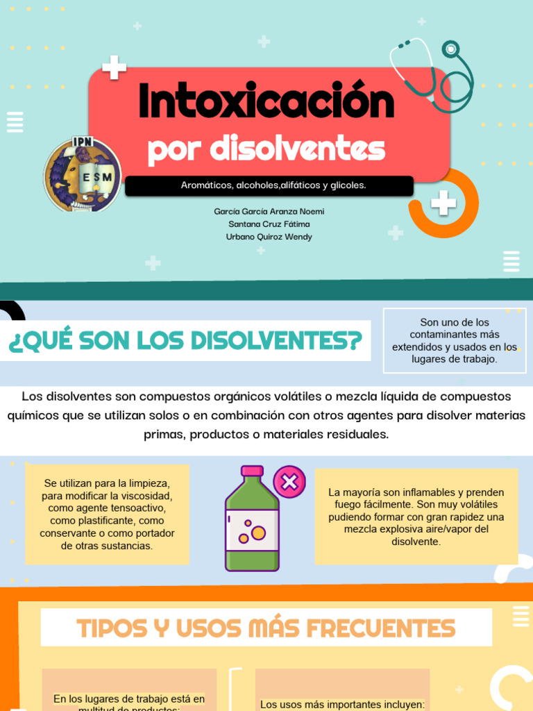 Intoxicación por disolventes volátiles | PDF | Especialidades Medicas ...