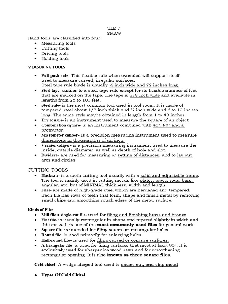 TLE Handout 7 | PDF | Hazards | Occupational Safety And Health