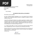 Industrial Attachment Letter | PDF