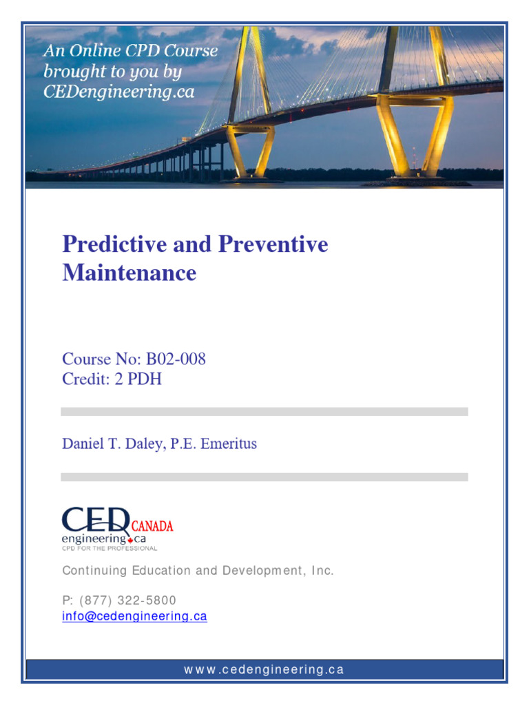 B02-008 - Predictive and Preventive Maintenance | PDF | Reliability ...