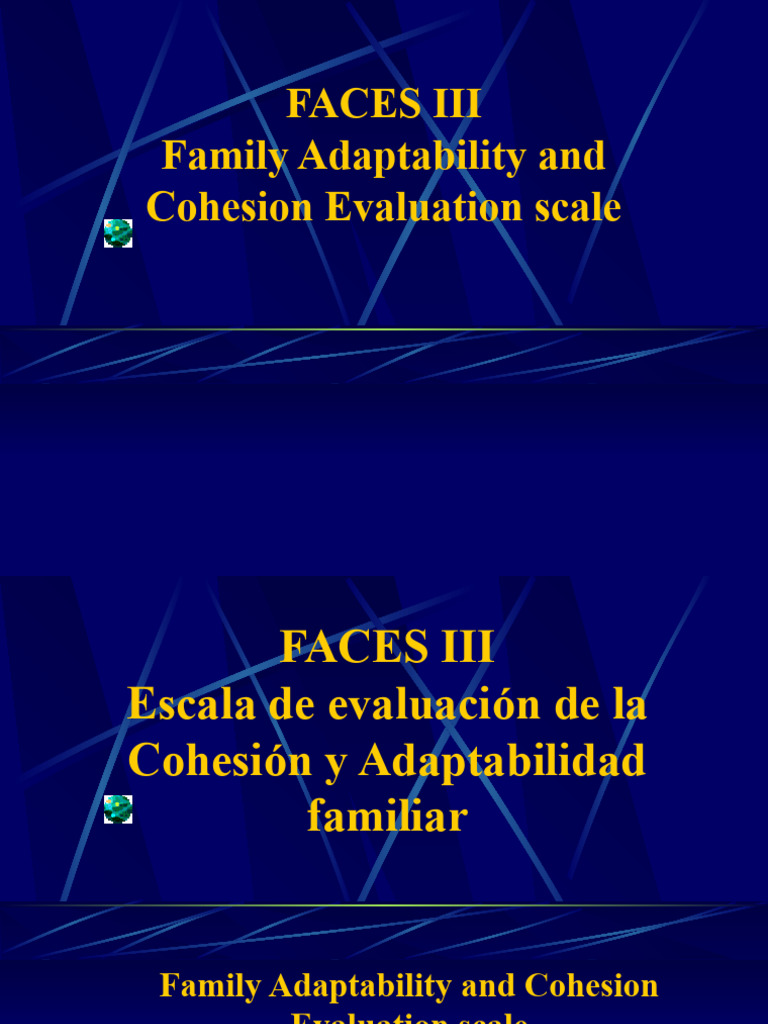 Escala FACES III: Cohesión Familiar | PDF