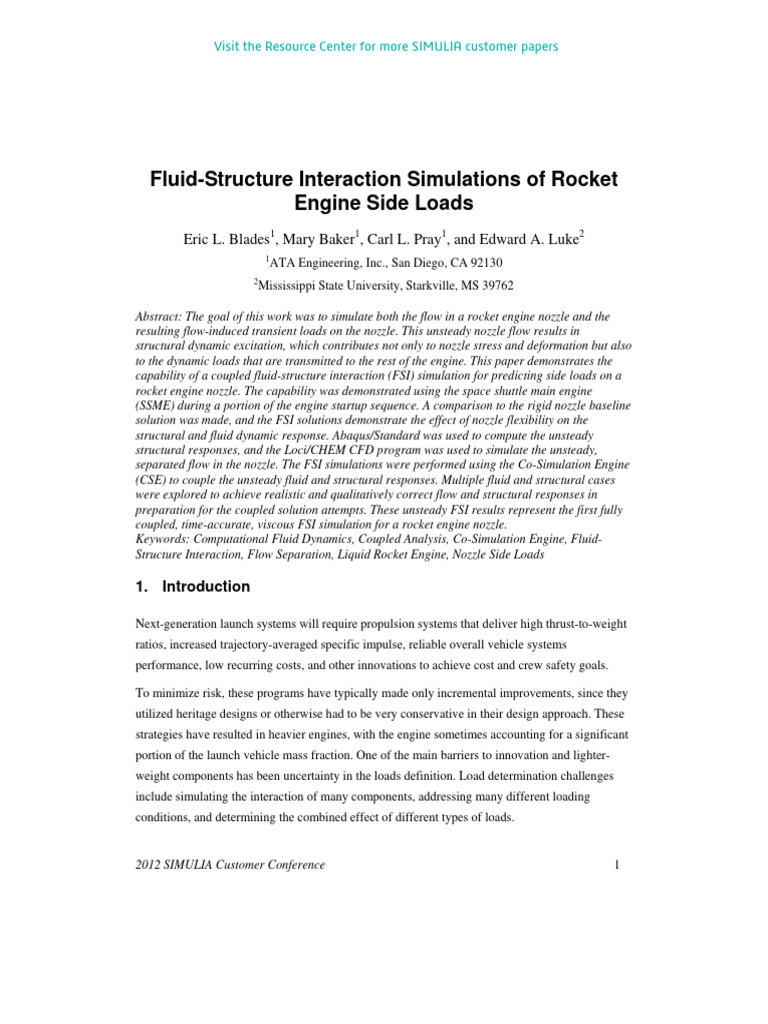 Fsi Rocket Engines 12 | PDF | Computational Fluid Dynamics | Finite ... Fsi Rocket Engines 12 | PDF | Computational Fluid Dynamics | Finite ...