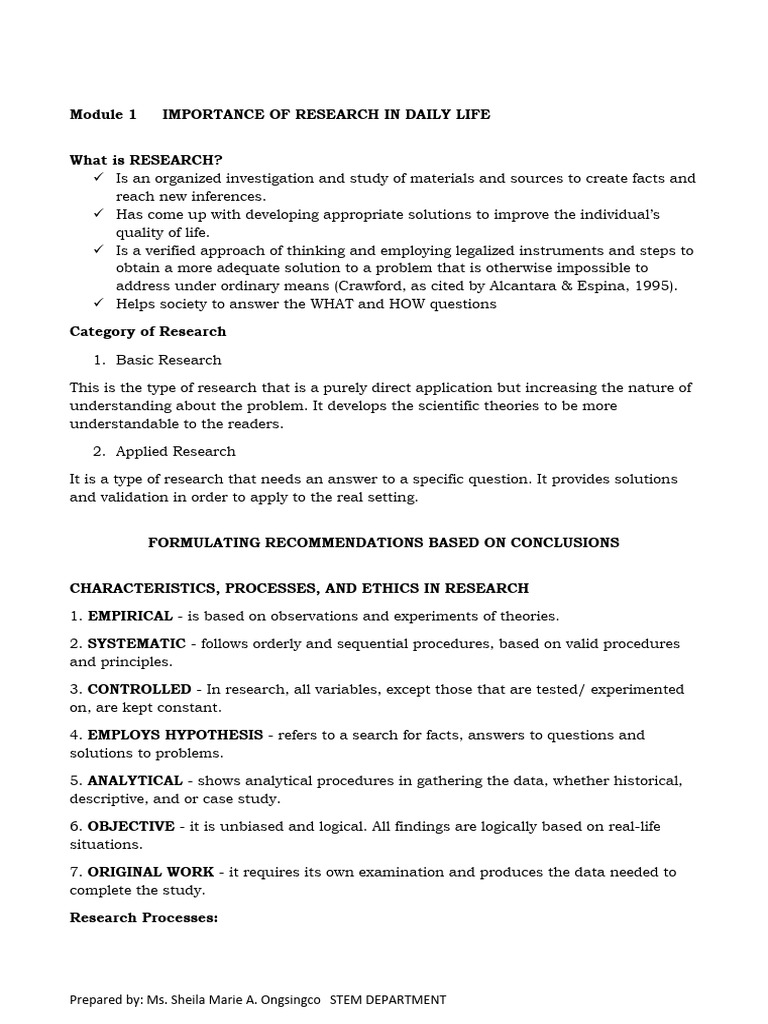 First Quarter Module 1 3 | PDF | Qualitative Research | Data