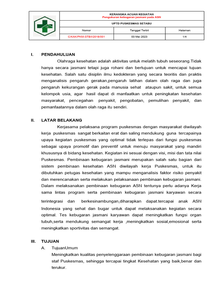 Kak Kebugaran Asn | PDF
