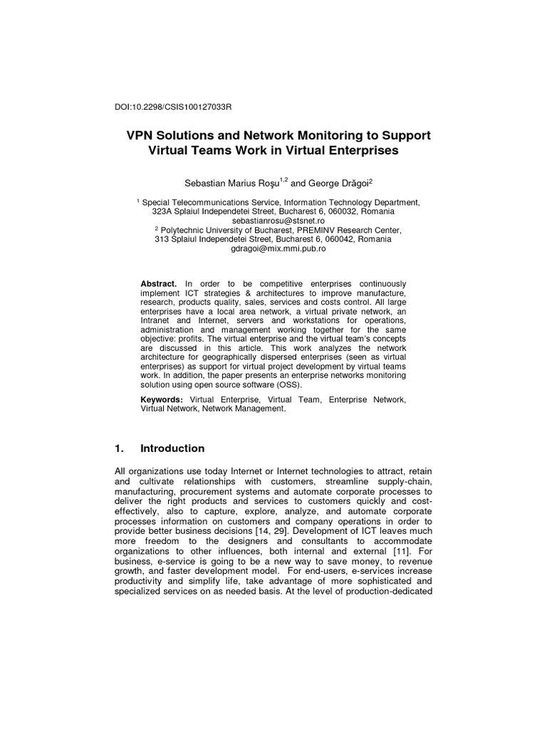 ComSIS 252-1001 | PDF | Computer Network | Virtual Private Network