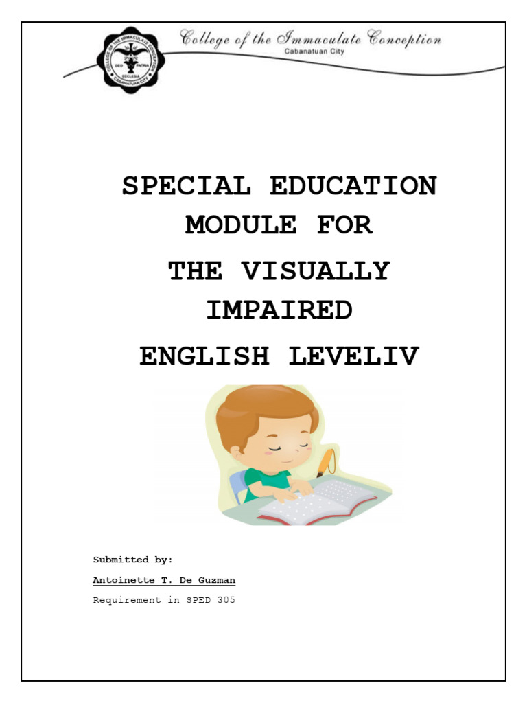 Sped 305 Module For Visually Impaired | PDF | Punctuation ...