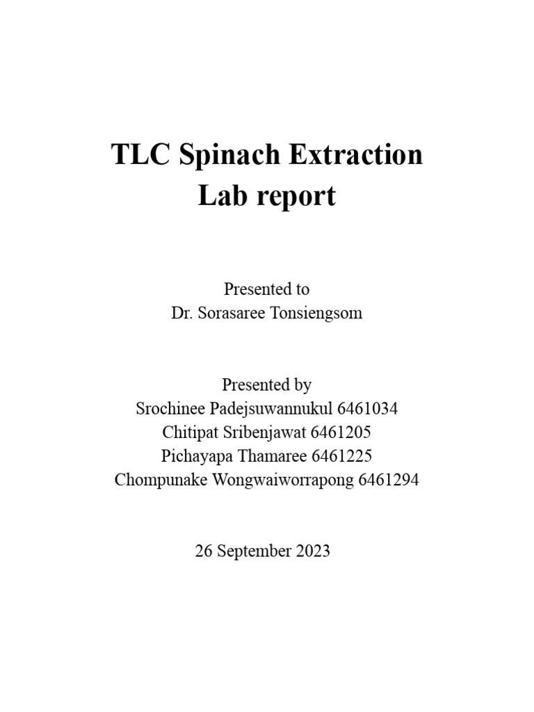 Advanced Chemistry Final Lab Report | PDF | Thin Layer Chromatography ... Advanced Chemistry Final Lab Report | PDF | Thin Layer Chromatography ...