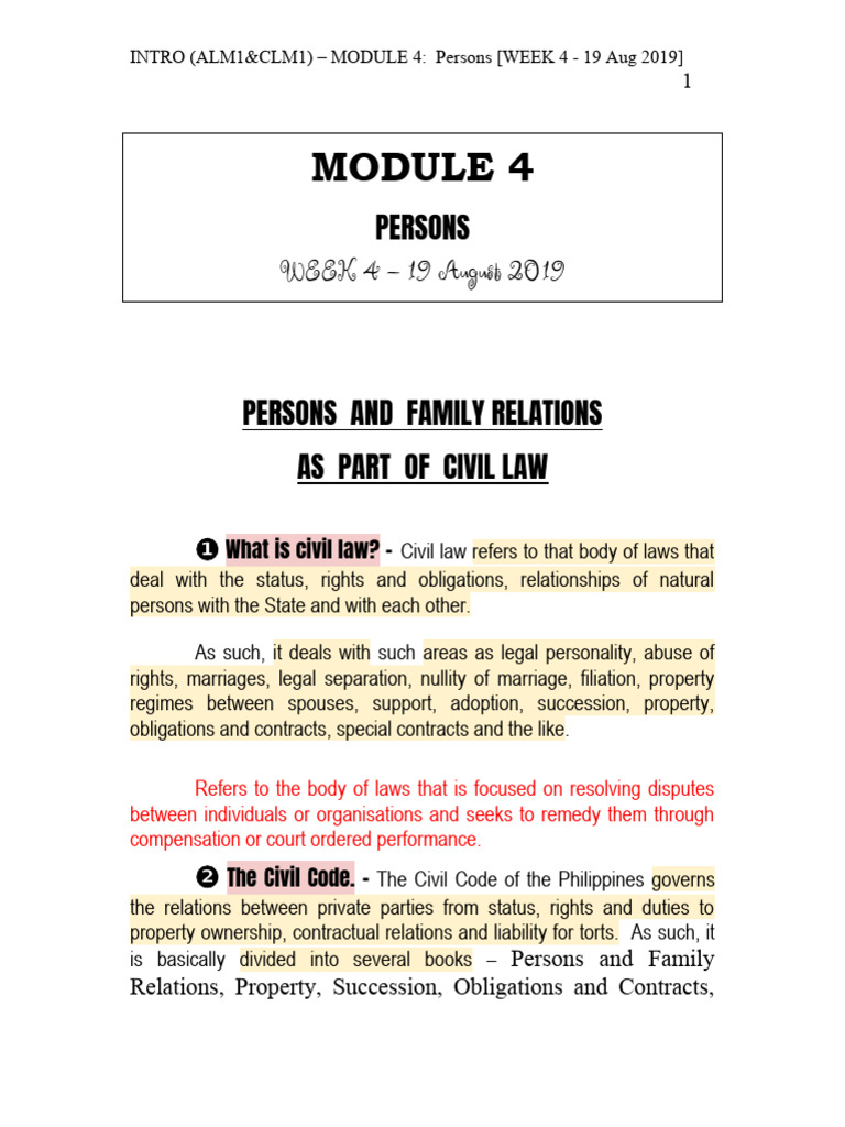 Mod4 (Itl) | PDF | Insanity Defense | Annulment