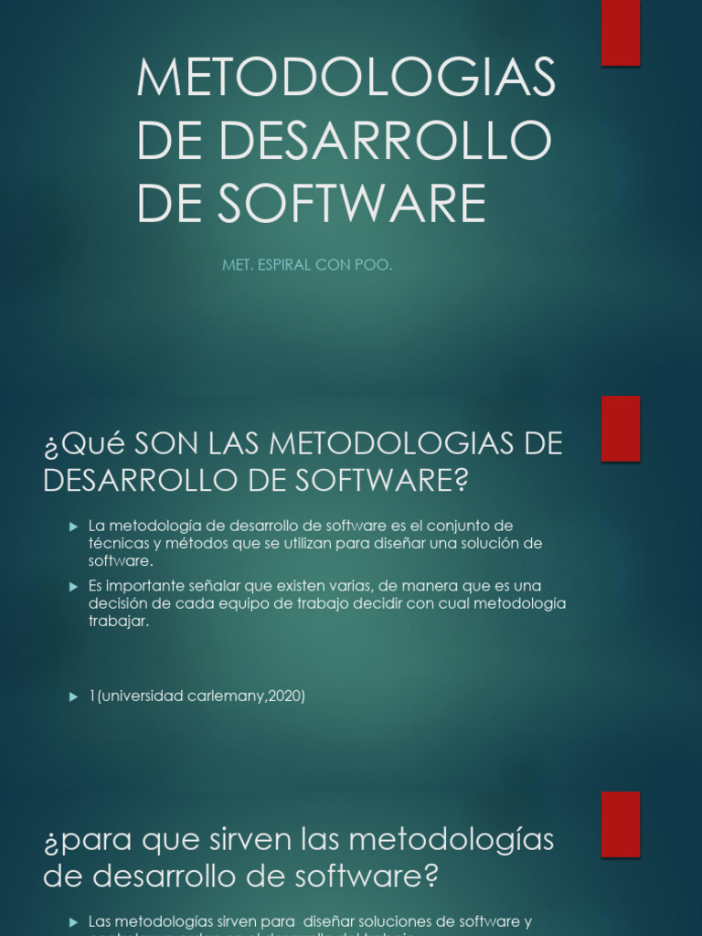 Metodologias de Desarrollo de Software | PDF | Software | Ingeniería de software