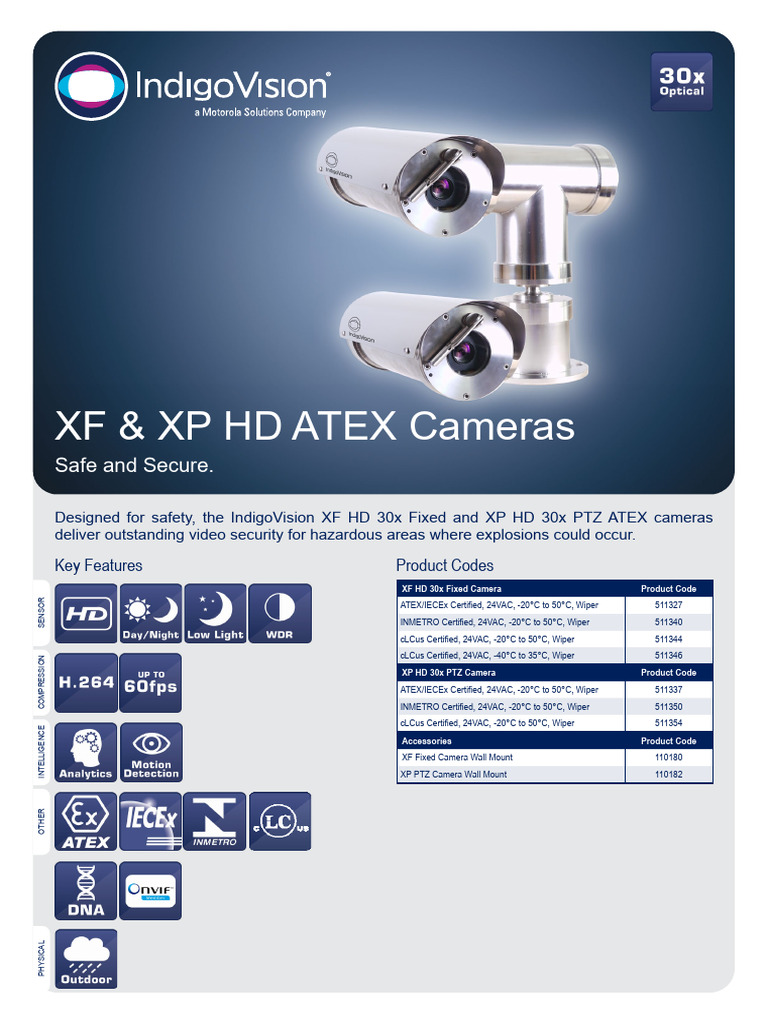 SP Range - XF HD Fixed - XP HD PTZ Cameras - Datasheet - A4 | PDF | Pixel | Camera