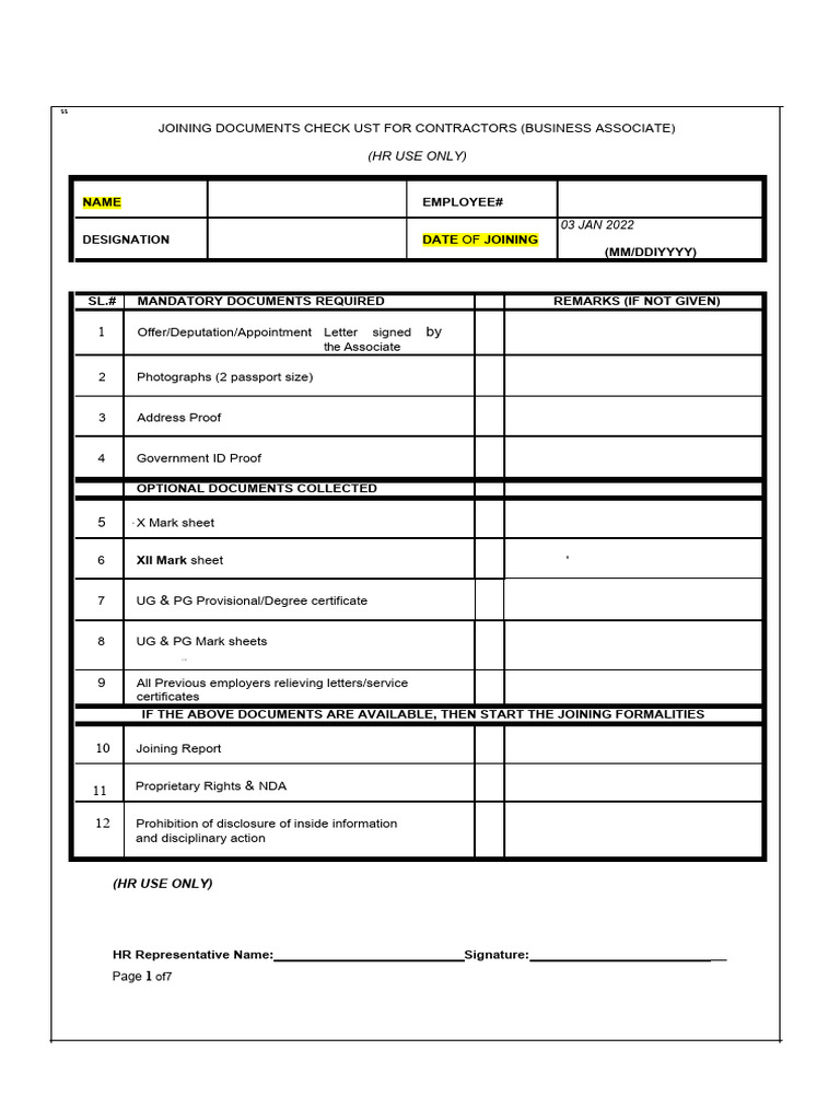 CWR Joining Booklet - Personal Details | PDF | Government | Justice