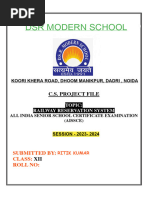 CS Project: Railway Reservation | PDF | Python (Programming Language ...