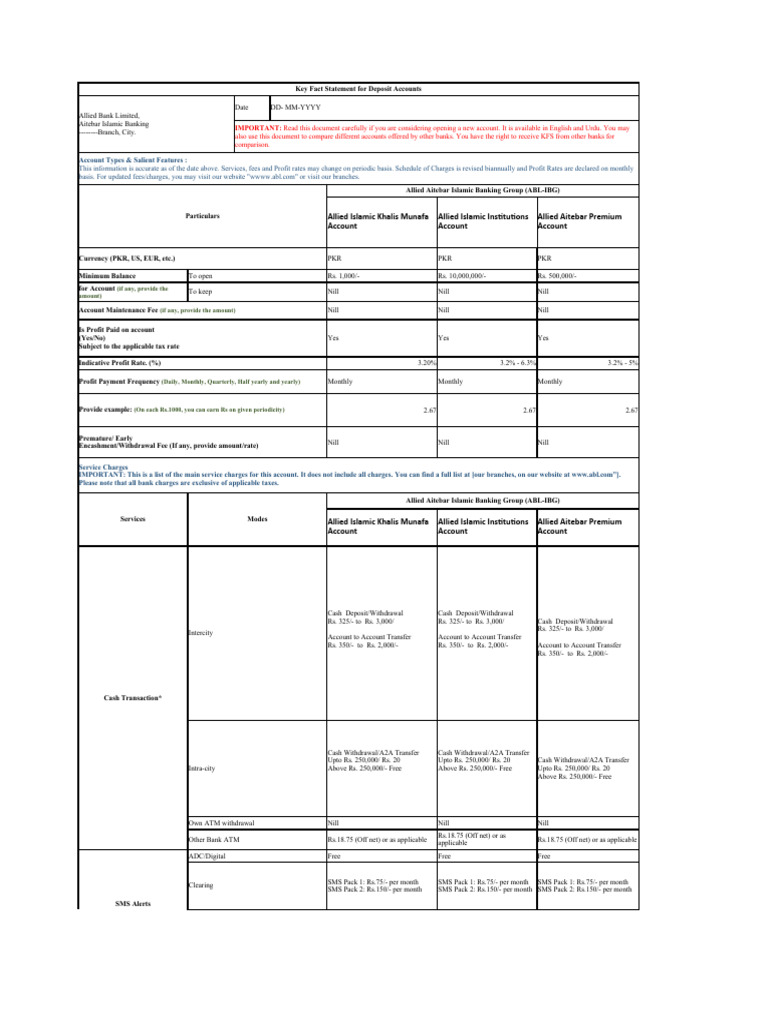 KFS LCY Saving Accounts Individuals and Entities 01 | PDF | Banks | Cheque
