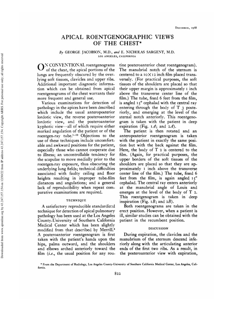 Apical View of Chest | PDF | Musculoskeletal System | Thorax (Human ...