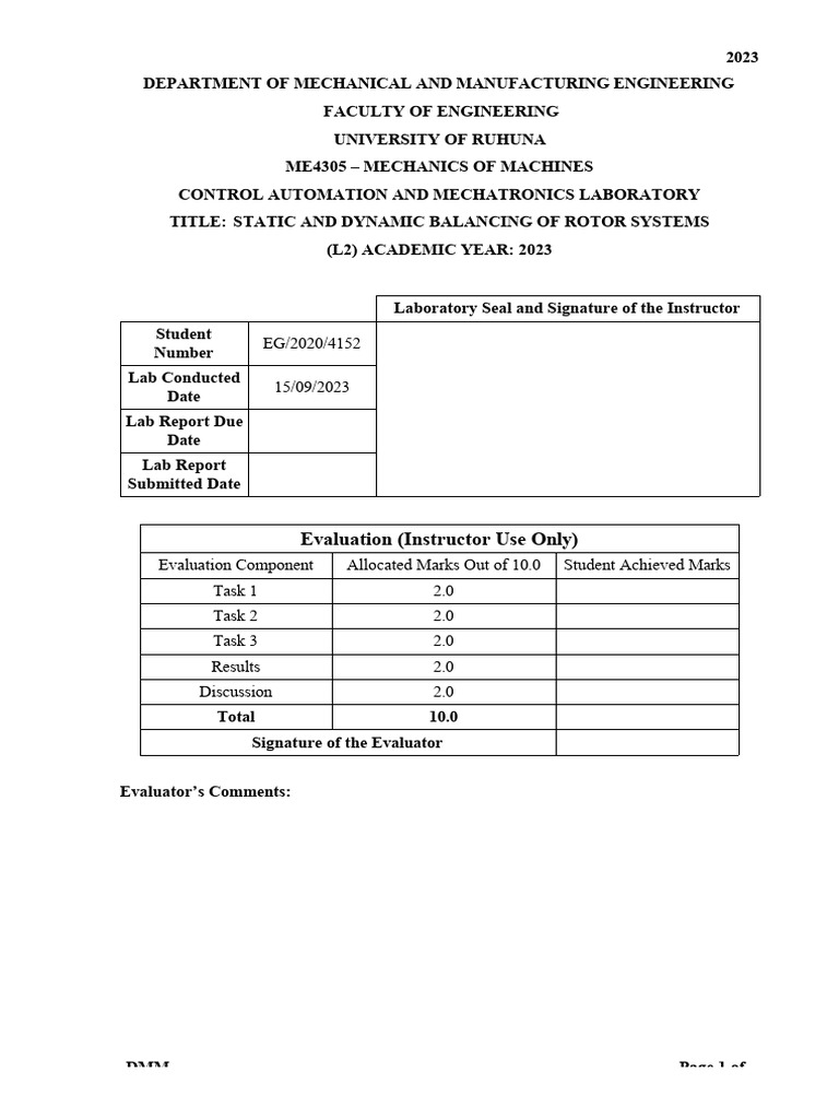 Rotor Dynamics | PDF | Force | Engines