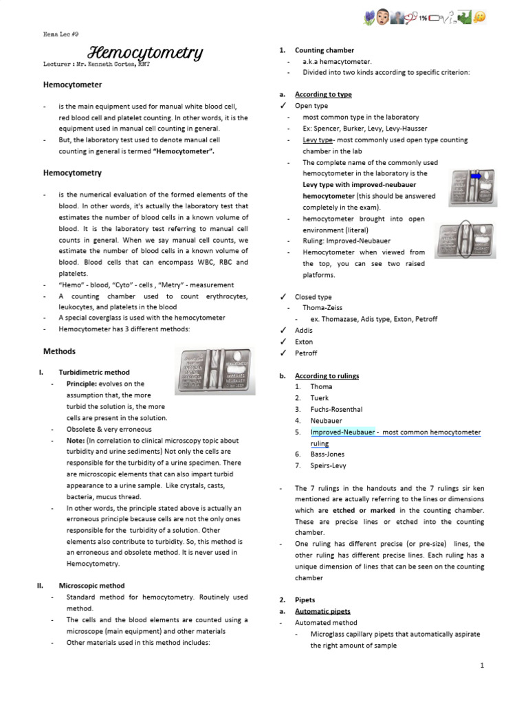 Hemocytometry | PDF | Laboratories