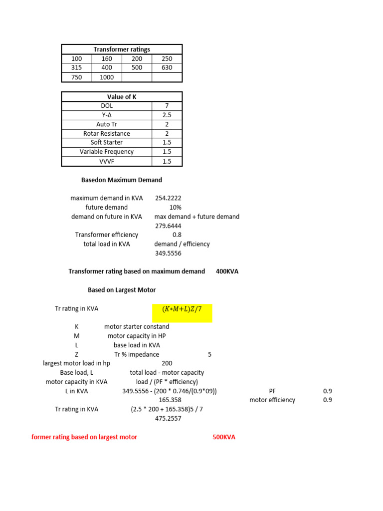 Transformer Selection Pdf