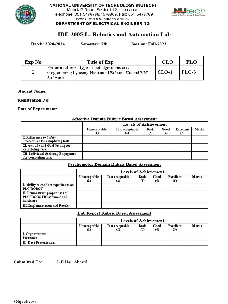 Lab-2 1 | PDF | Electric Motor | Robot
