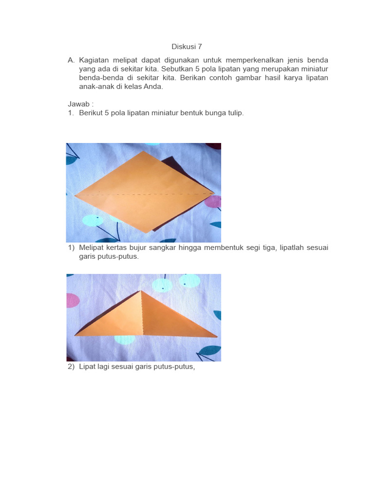 Pola Lipatan Kertas untuk Anak TK | PDF