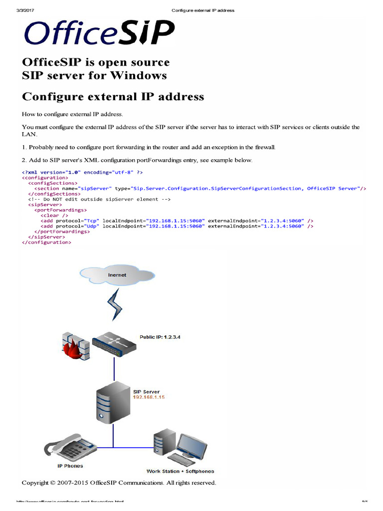 Configure External IP Address | PDF
