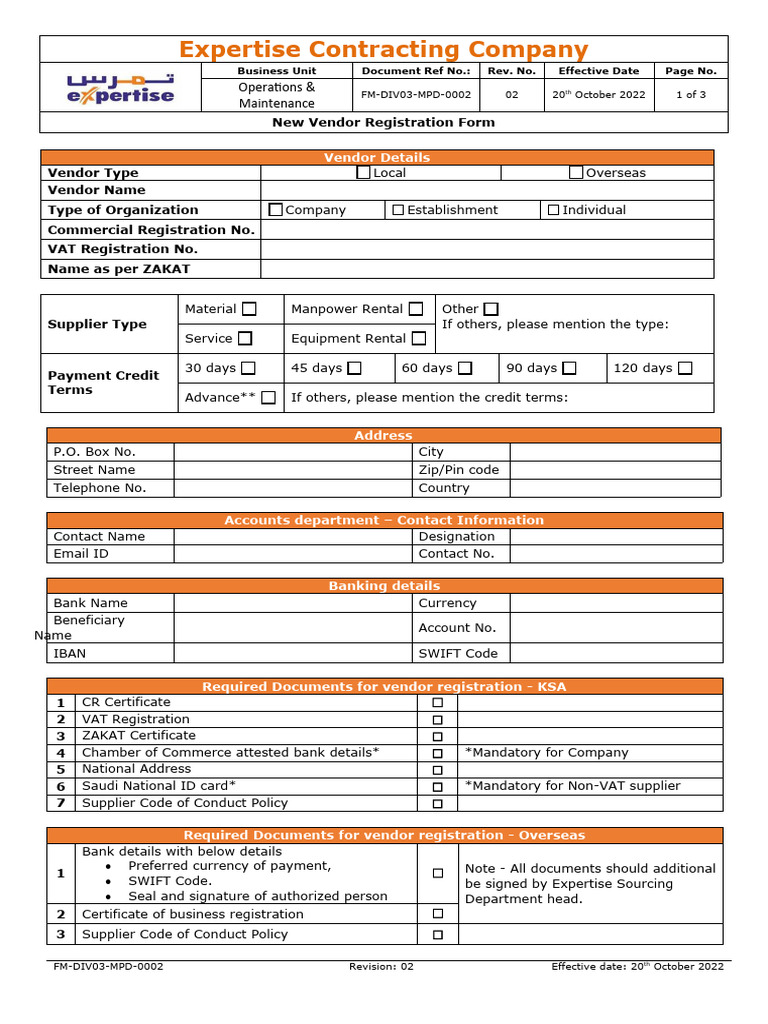 FM-DIV03-MPD-0002-New Vendor Registration Form-KSA and Overseas ...