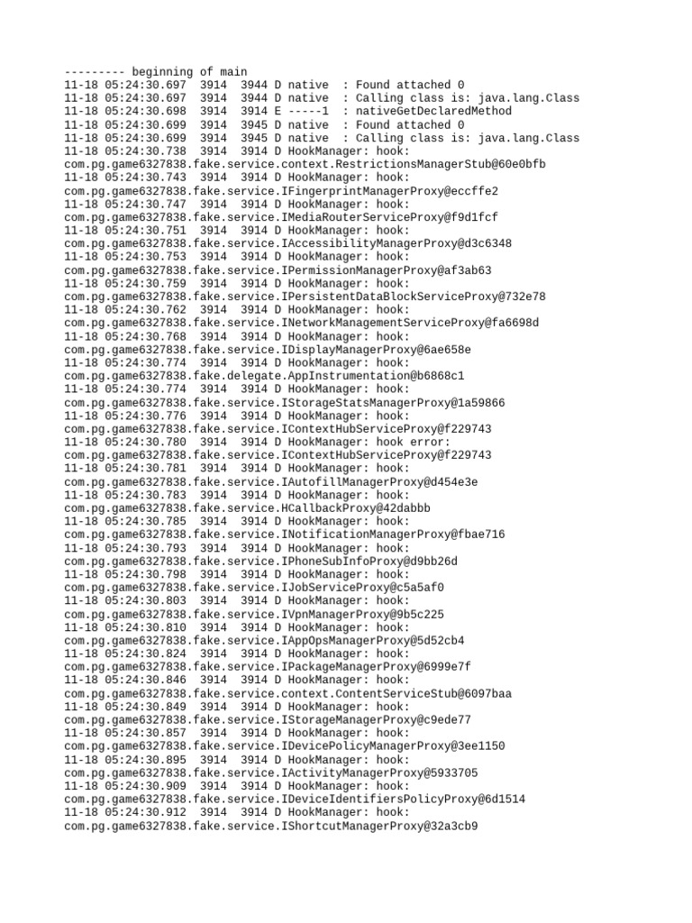 Com - Pg.game6327838 Logcat | PDF | Java (Programming Language) | Operating System Families