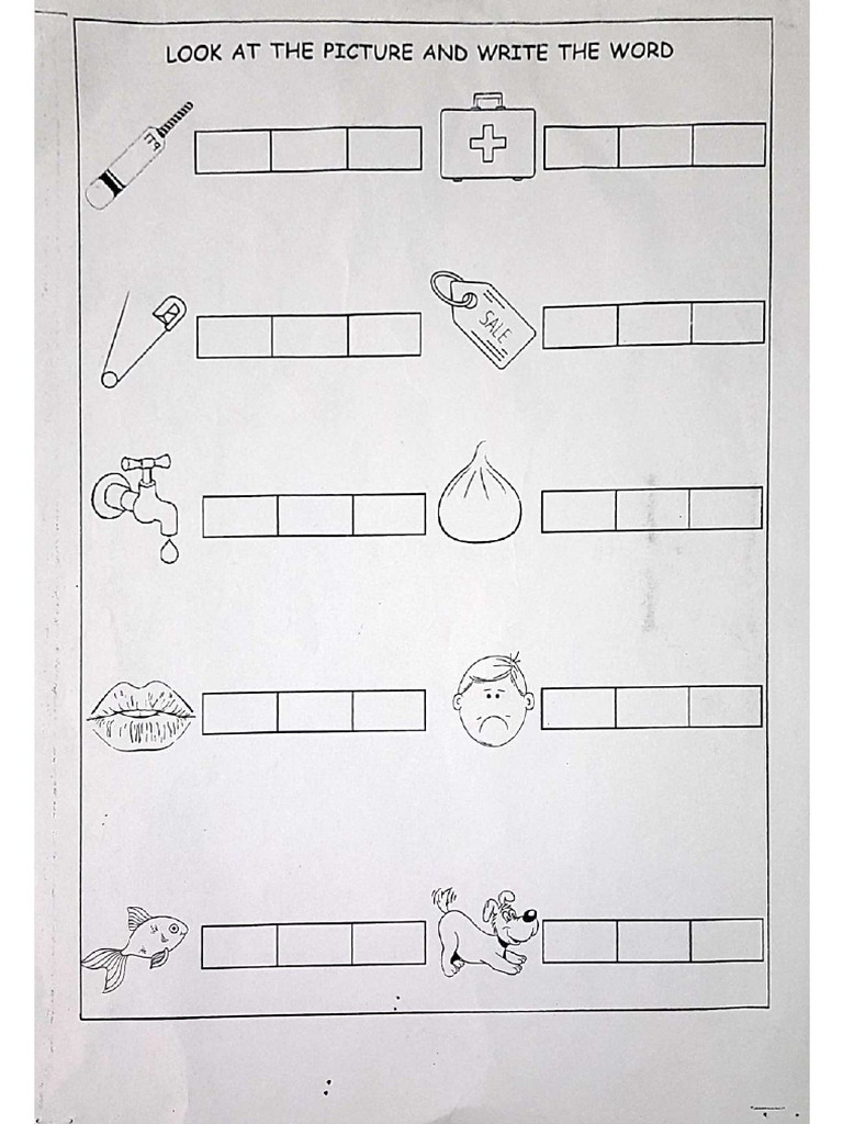 Look at The Picture and Write The Word - Eng Ws | PDF