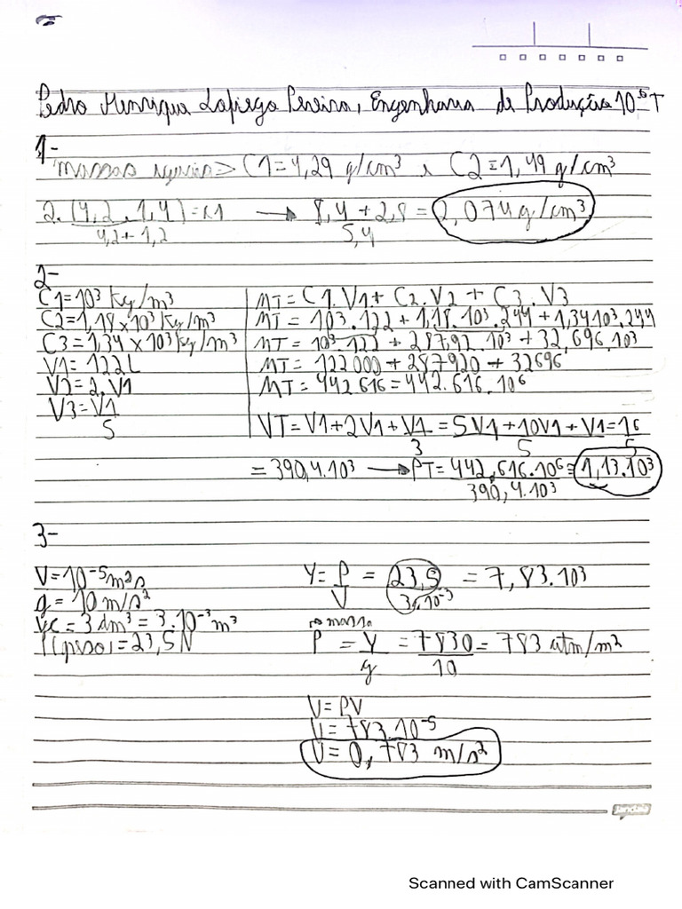 Trabalho P1 - Fenômenos Do Transporte | PDF