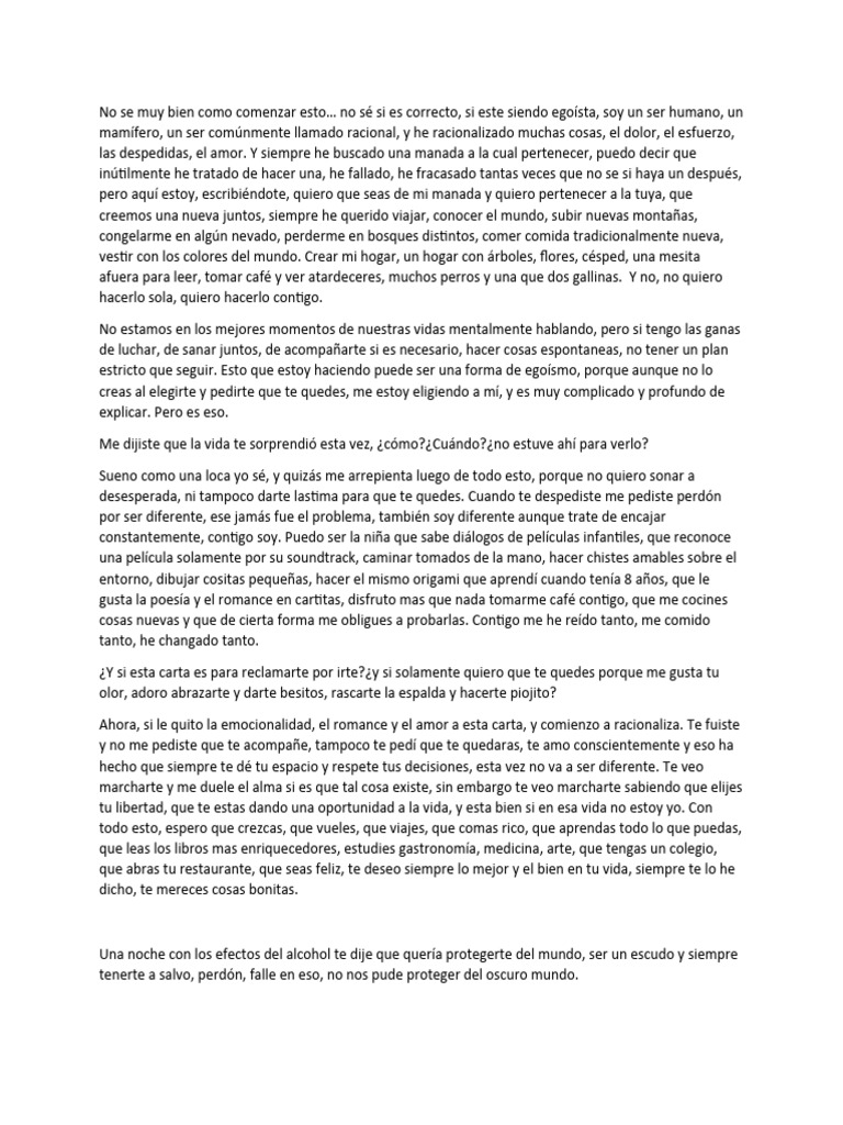 Una Carta Sin Sentido | PDF