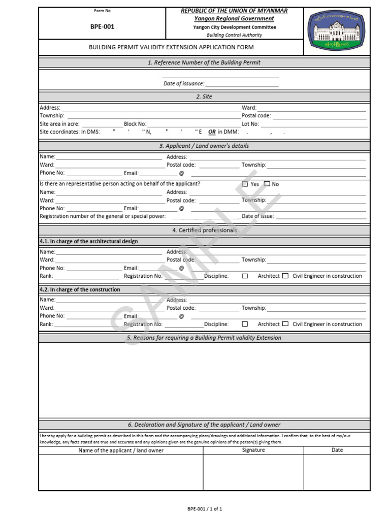 Building Permit Validity Extension | PDF