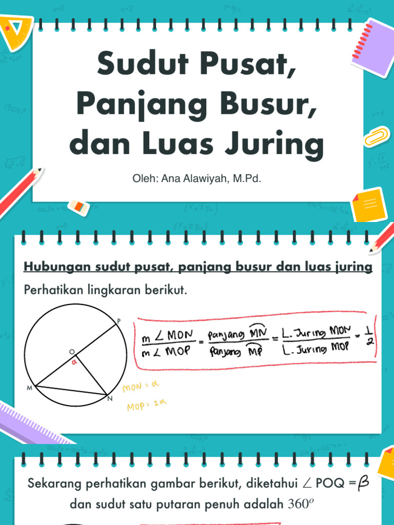 Hubungan Sudut Pusat, Panjang Busur, Dan Luas Juring | PDF