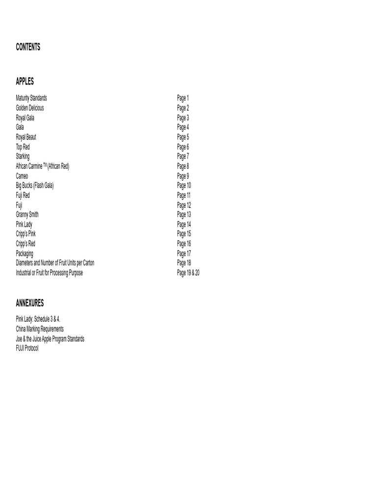 Apples Standards 2023 | PDF | Apple | Edible Fruits