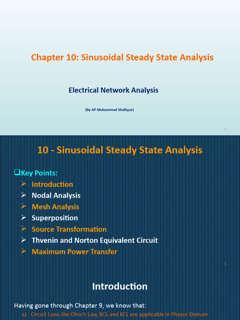 02 Chapter 10 Sinusoidal Steady State Analysis Pdf Network