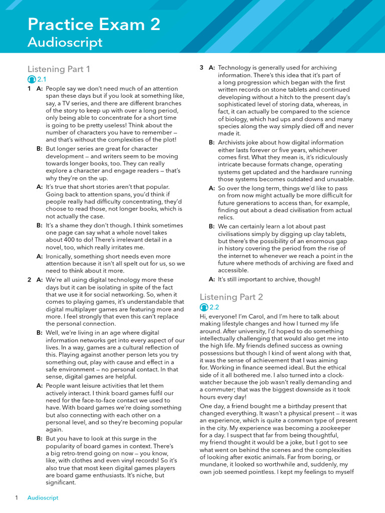 M06 Formula C1 PracticeExam 2 AUD | PDF | Voice Over