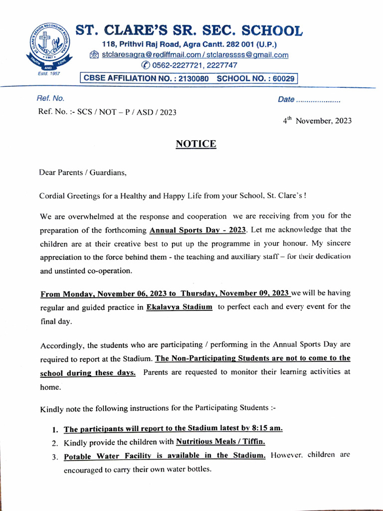 Notice - Parents | PDF