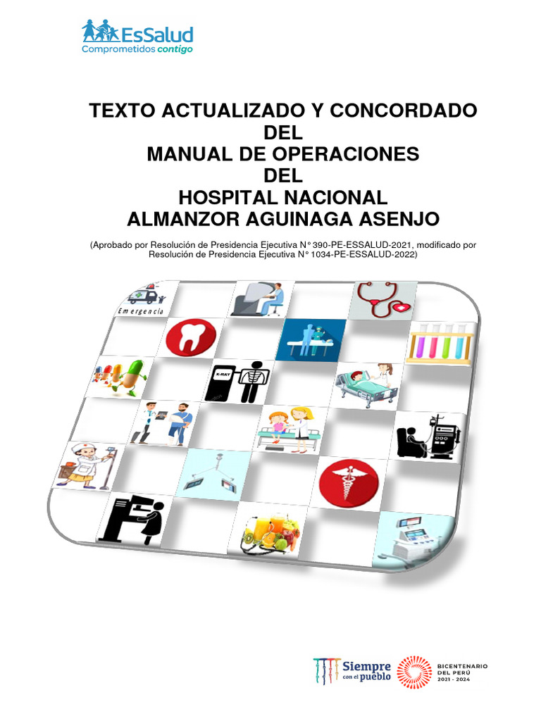 Manual de Operaciones Del Hnaaa | PDF | Hospital | Departamento de ...