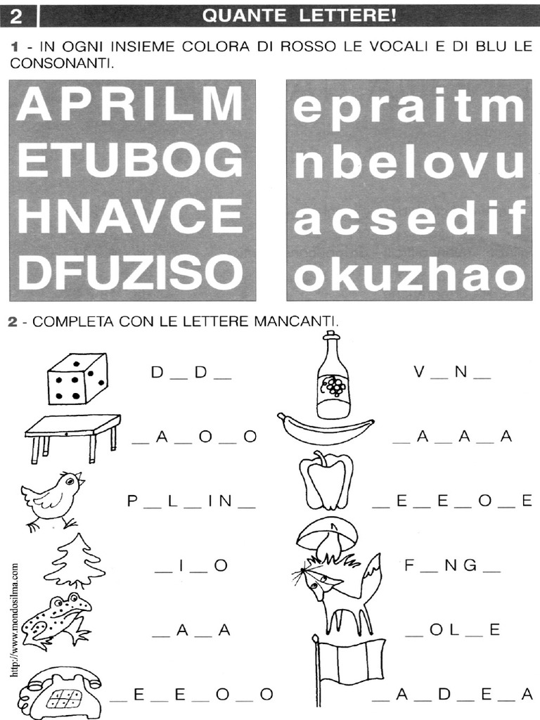 Vocali Consonanti | PDF