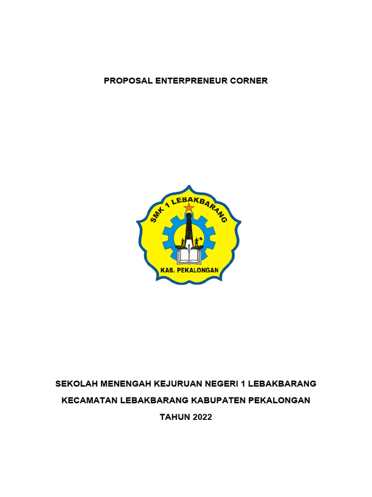 Proposal Pendirian Enterpreneur Corner | PDF