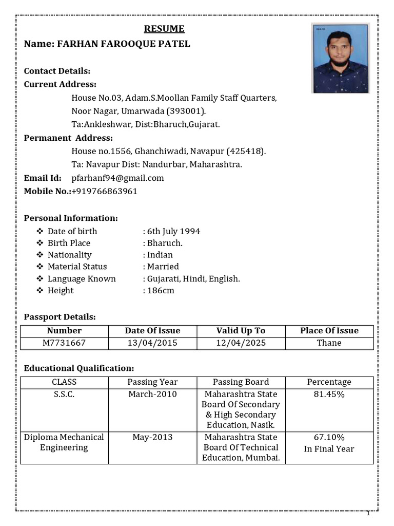 New Resume 2-1 | PDF | Pump