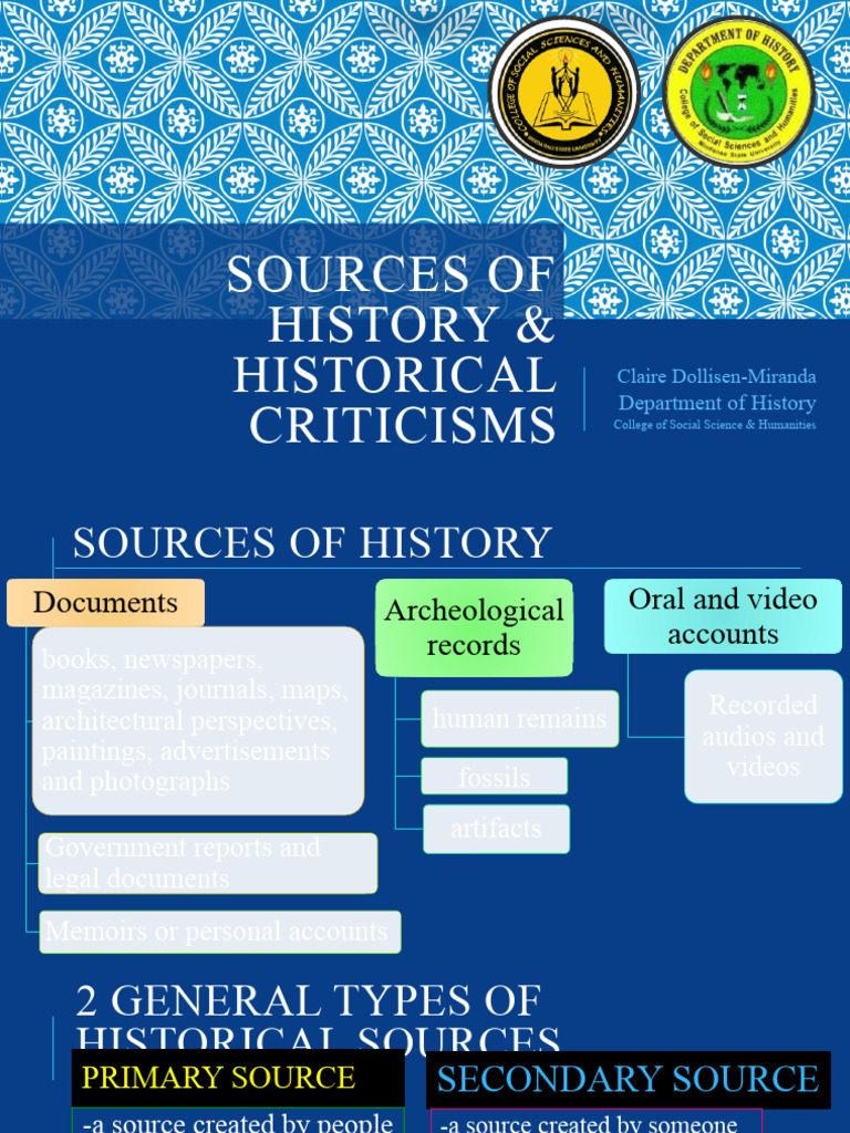 Sources of History Historical Criticisms | PDF