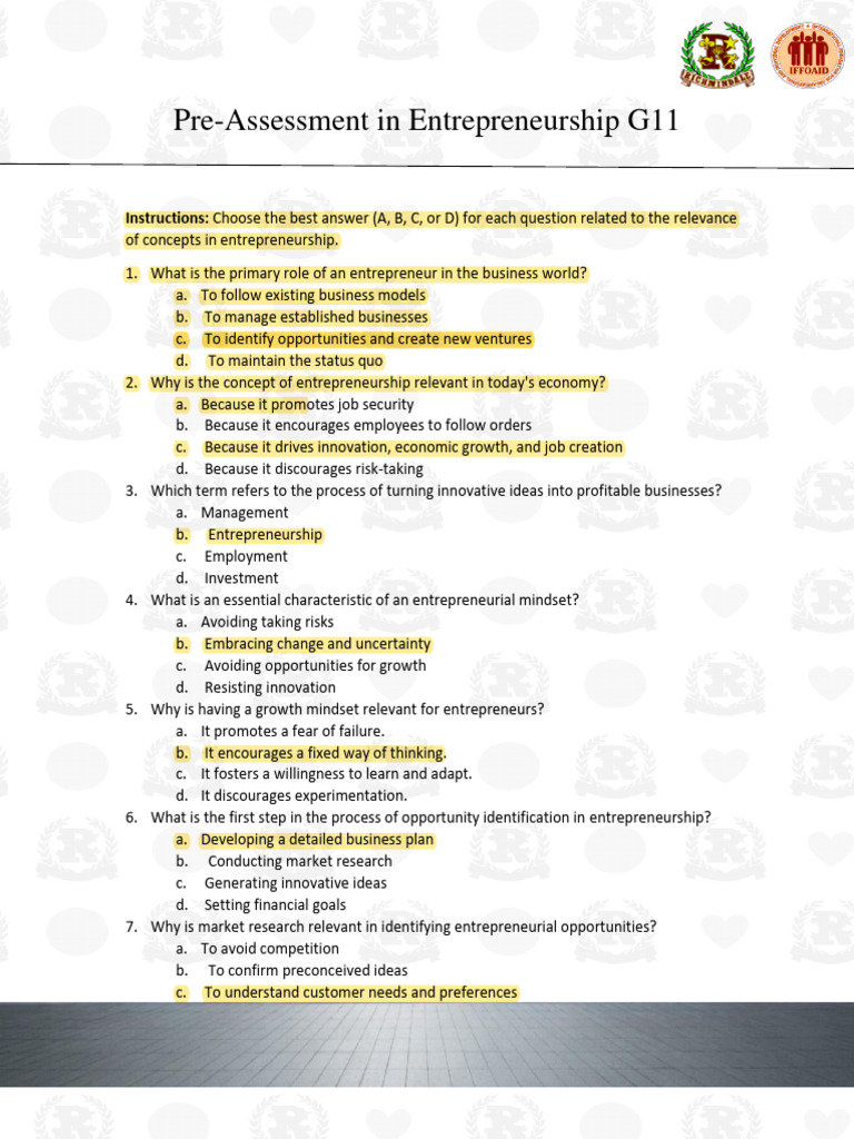 ENTREP LO1 Entrepreneurship | PDF | Entrepreneurship | Economics