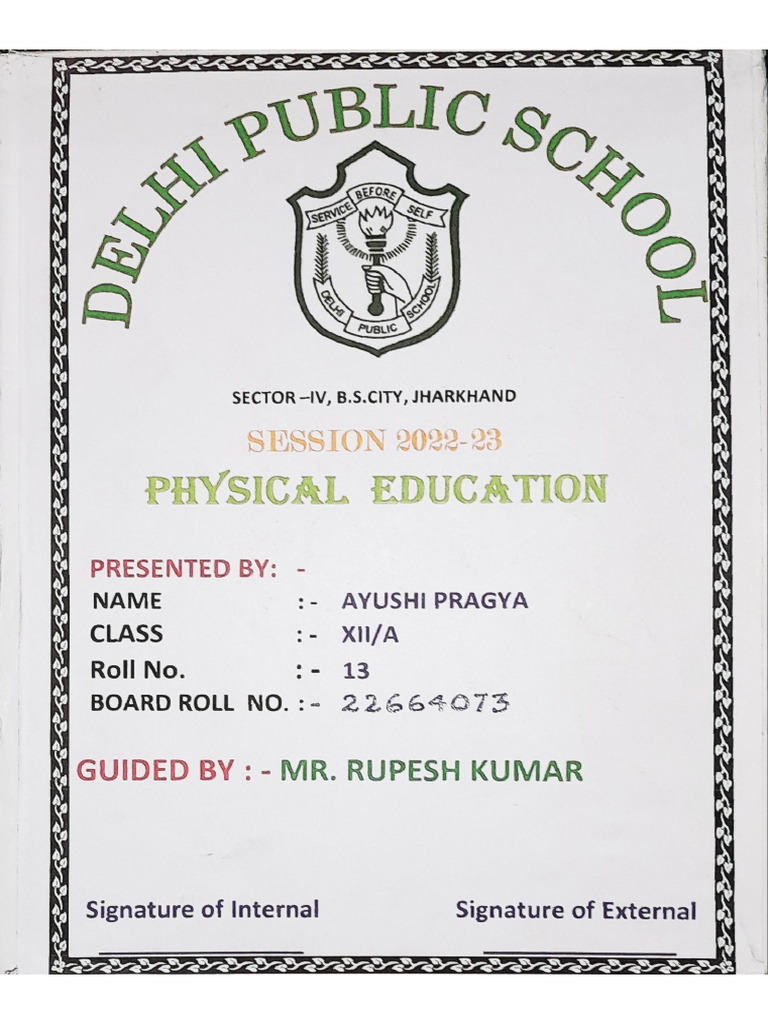 Physical Education Project | PDF