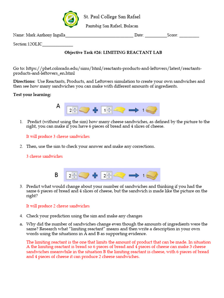 Mark Anthony Ingalla-Objective Task 26 | PDF | Chemical Substances | Water
